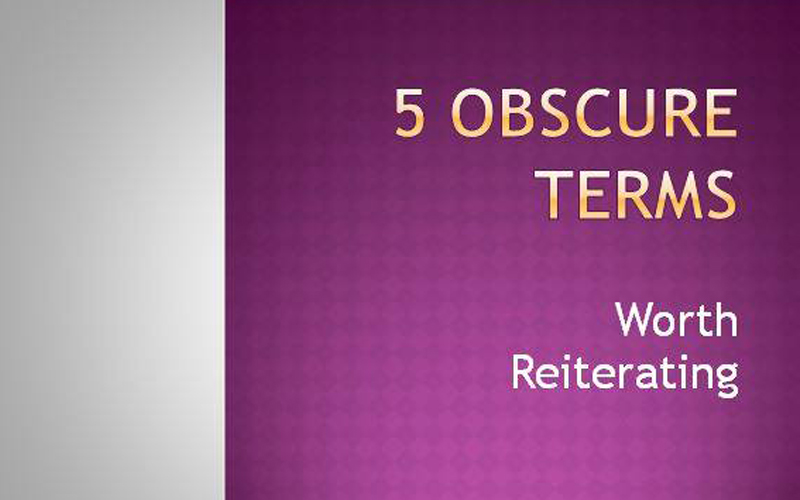 5 Commonly Used And Yet Obscure Terms Vol 1 Jolly Good Times